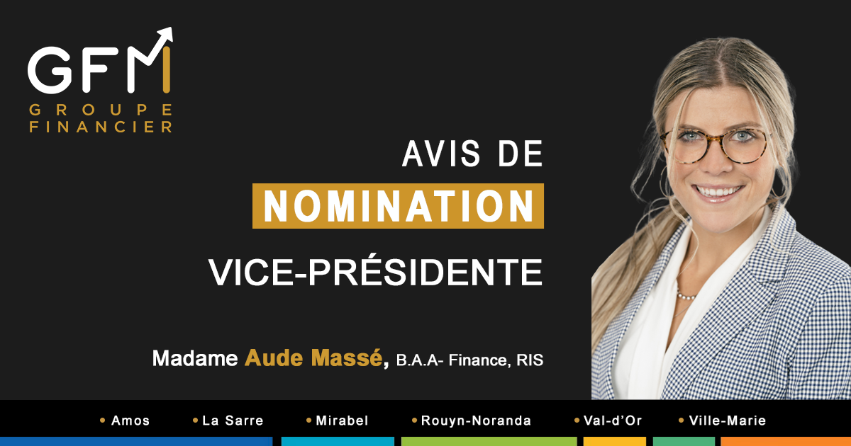 GFM - Groupe Financier | Nomination de madame Aude Massé à la vice ...